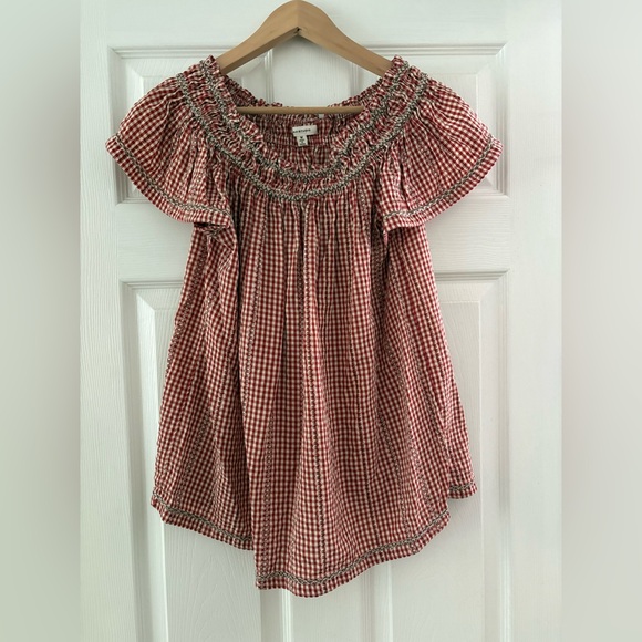 Max Studio | Tops | Max Studio Red And White Gingham Top | Poshmark